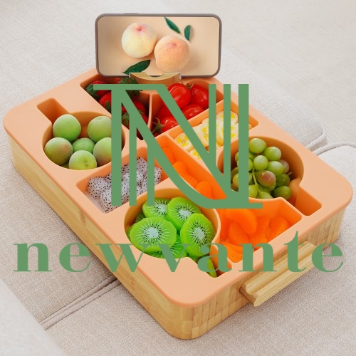 Nnewvante Snack Cup Couch Caddy, 9 in 1 Divided Serving Tray with ...